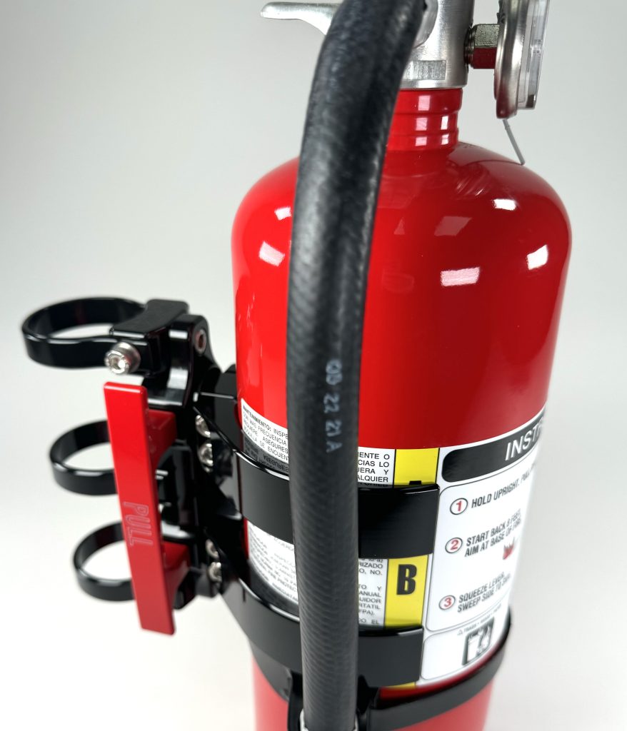 Quick release fire extinguisher mount w/ 5lb extinguisher – Axia Alloys